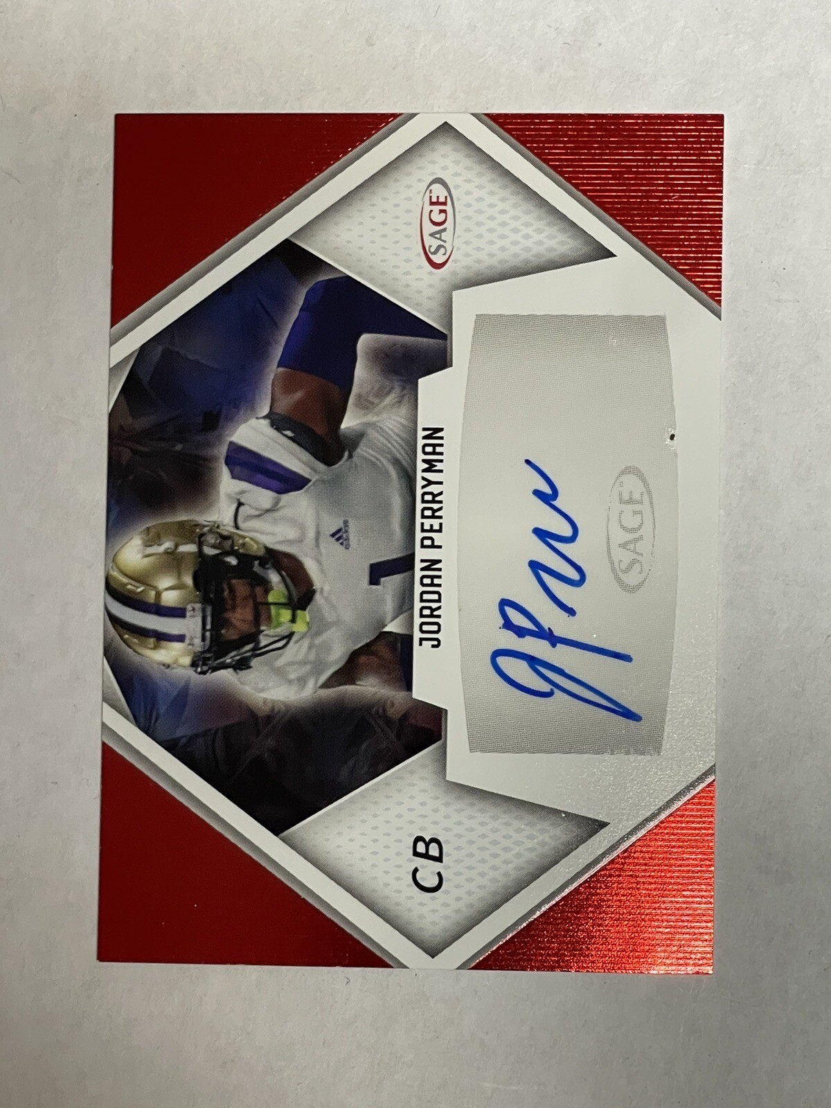 2023 Sage Red Auto #A-JP: Jordan Perryman University Of Washington ...