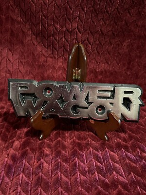 1970’s 80’s Dodge Ram POWER WAGON Fender Emblems Side Left Right Chrome ...