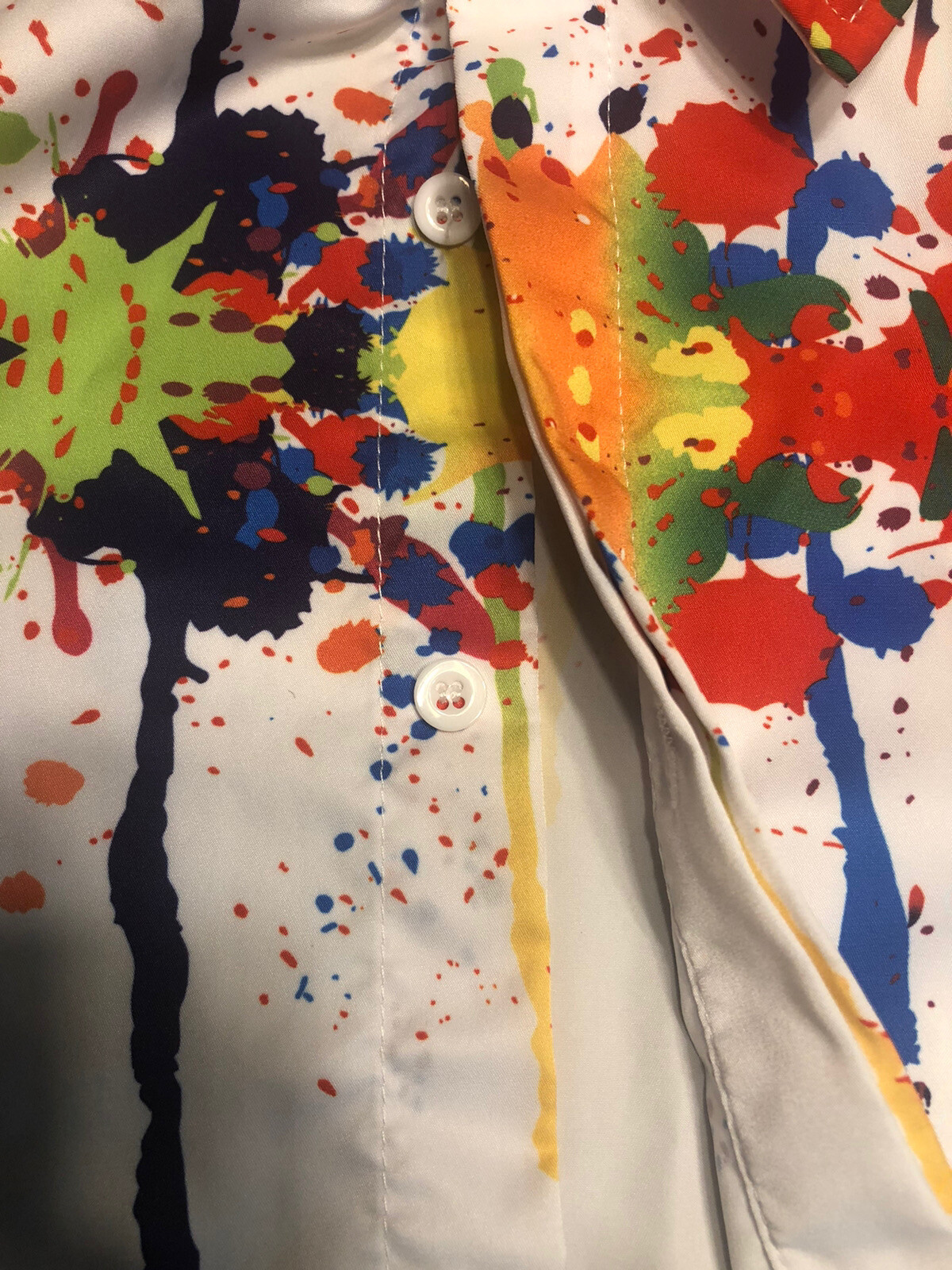 🔥XUAN YING COLLECTION Dripping Paint Shirt Mens (XL) Long Sleeved ...