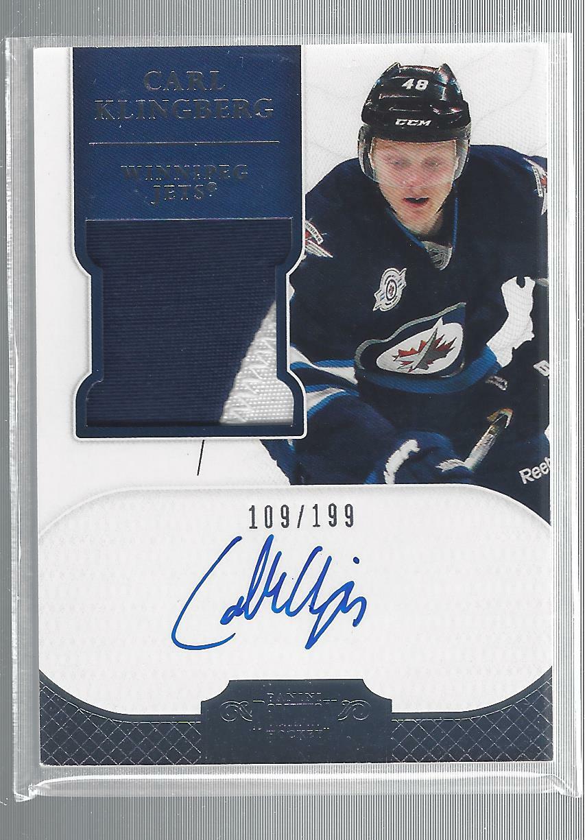 Carl Klingberg 2011-12 Dominion #182 Patch Autograph 109/199 RC ...