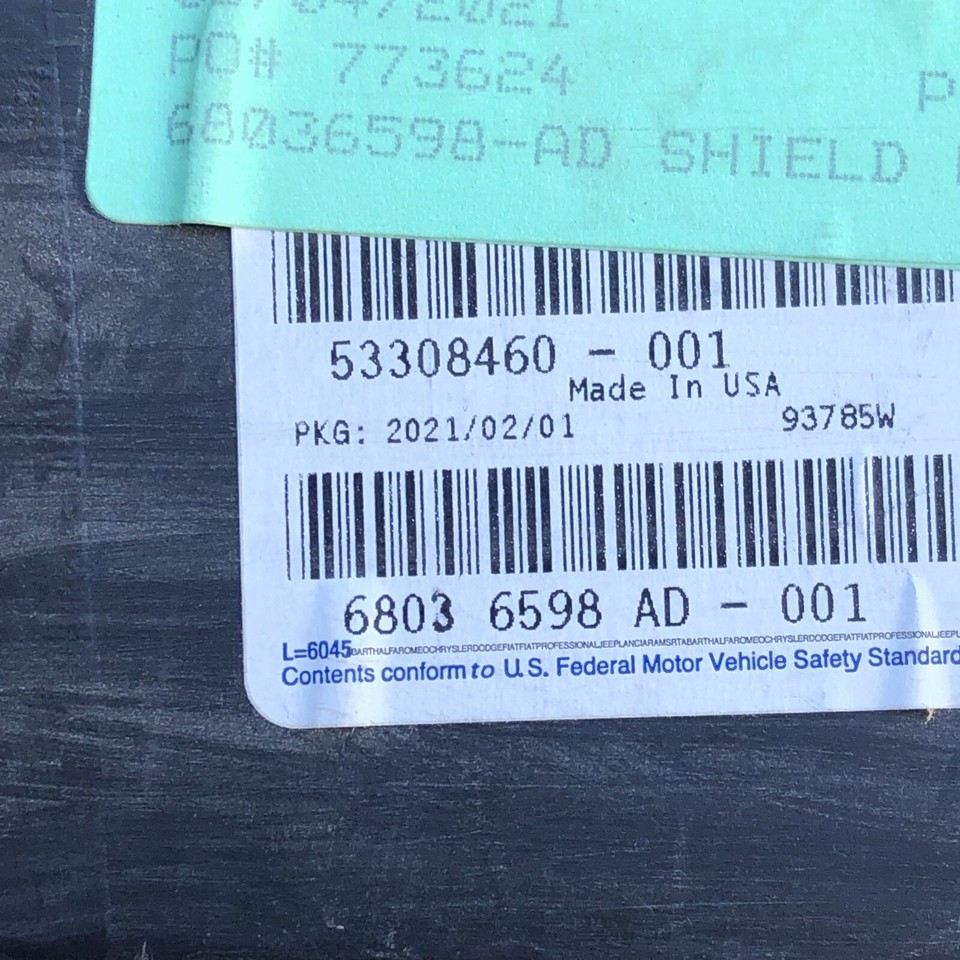 2019 - 2020 RAM 1500 CLASSIC FRONT RIGHT FENDER SPLASH SHIELD OEM ...