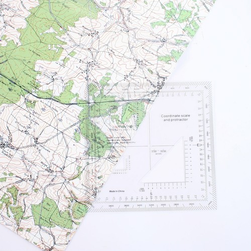 Military Map Coordinate Scale Mils Protractor Romer Grid Reference Tool ...