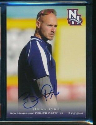2013 Grandstand Brian Pike New Hampshire Fisher Cats Signed Autograph ...