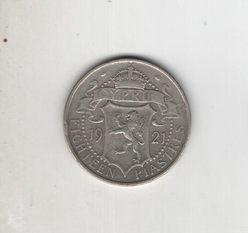 CYPRUS 1921 KGV 18 PIASTRES SILVER COIN F | eBay