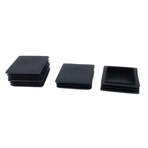 100mm x 100mm Plastic Square Inserts End Blanking Caps Black 4 Pcs | eBay