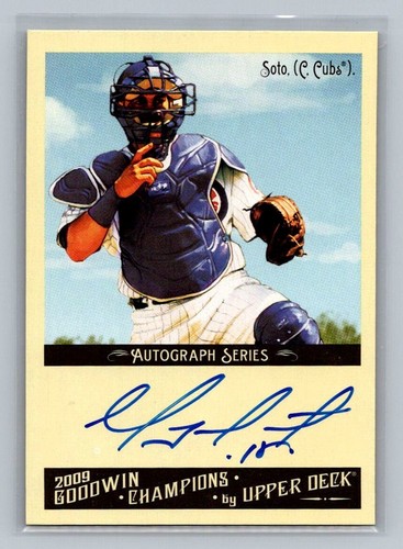 2009 Upper Deck Goodwin Champions #A-SO Geovany Soto Auto Autograph ...