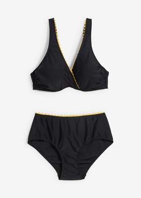 Neu 2-tlg Set Bügel Bikini Gr. 42 Cup 80 E Schwarz Damen Bademode | eBay.de