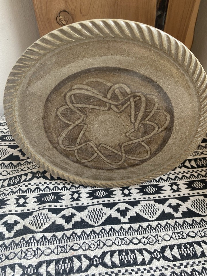 Vintage Jugtown Ware Studio Art Pottery Tea Caddy Brown 6" Celtic Plate ...