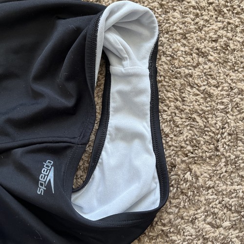 Speedo 12 Black Purple Double Strap Racerback One Piece #7723414 ...