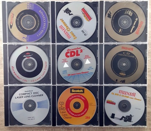 CD DVD Laser Lens Cleaner CD Lot of 9 Various Styles | eBay