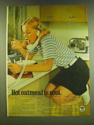 1966 Quaker Oats Oatmeal Ad - Hot oatmeal is cool | eBay