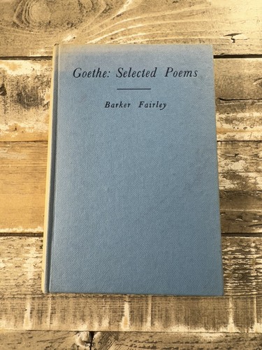 1961 Vintage Poetry Book "Goethe: Selected Poems" | eBay