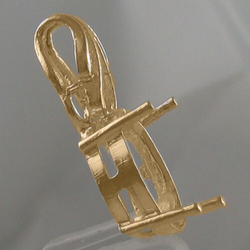 PRE-NOTCHED VINTAGE OVAL 11X9 DESIGNER PENDANT MM 14K YELLOW GOLD CP271 ...