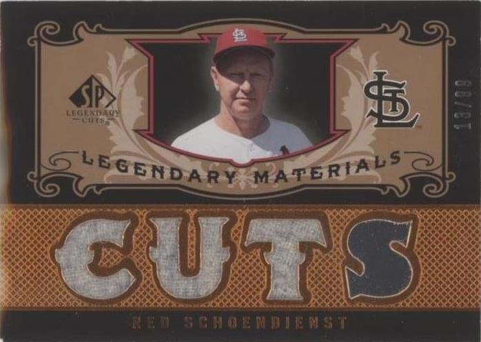 2007 SP Legendary Cuts - Legendary Materials Red Schoendienst #LM-SC ...
