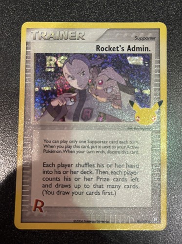 pokemon Celebrations Trainer Rocket’s Admin Holo 25 Year Anni 86/109 ...