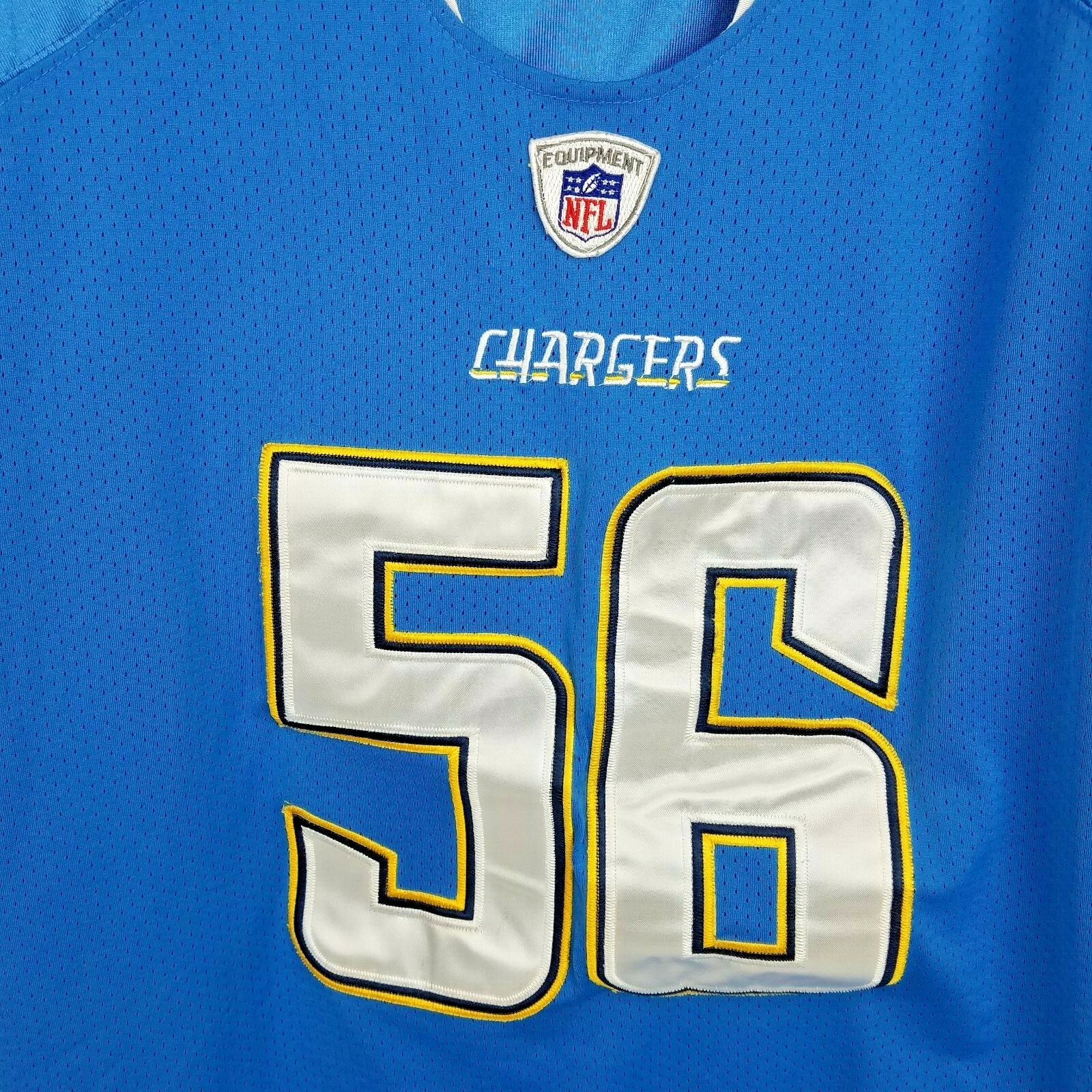 Reebok San Diego Chargers Merriman #56 Jersey Blue Pro Sewn On field ...