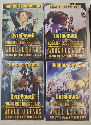 Set of 4 Starter Decks Overpower Card Game ERB and The World Legends | eBay