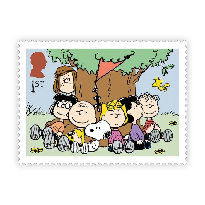 Royal Mail 2025 - Peanuts Snoopy - The Gang - Fan Sheet of 4 Stamps ...