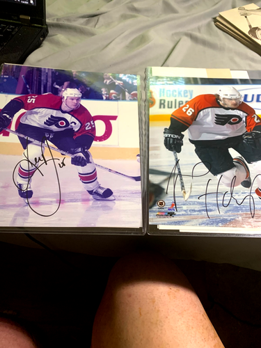 PHILADELPHIA FLYERS HOCKEY LOT (12) SIGNED PHOTOS NEAR MINT W/JEREMY ...