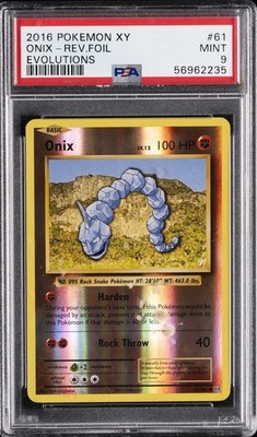 2016 POKEMON XY EVOLUTIONS #61 ONIX-REVERSE FOIL PSA 9 | eBay