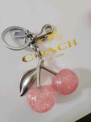 Coach Very Cherry Berry Bag Charm KeyChain Glitter Pink resin | eBay