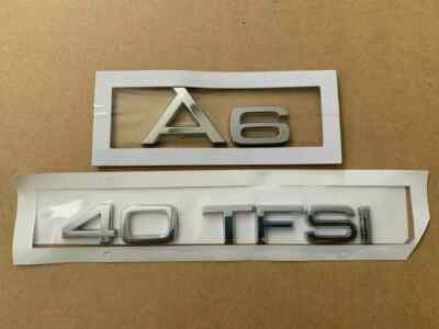 Chrome A6 40 TFSI badge lettering high quality badges for AUDI cars | eBay