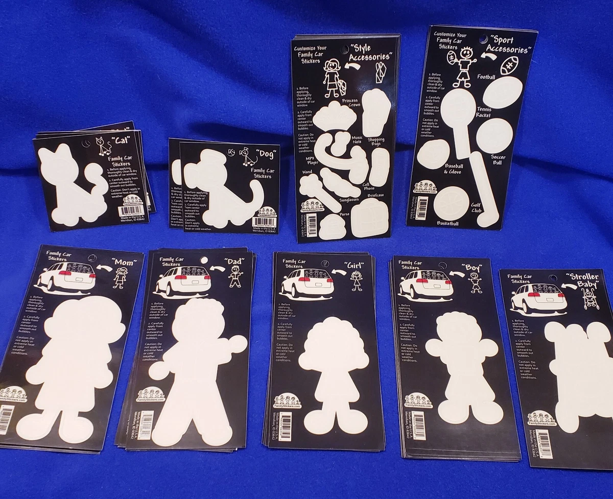 Mom Dad Boy Girl Family Car Stickers