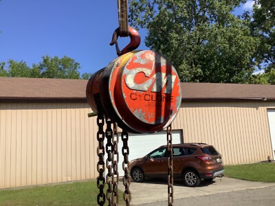 CM Cyclone Model M 1 Ton Manual chain fall 20 foot lift FREIGHT ...