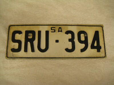 AUSTRALIA SOUTH AUSTRALIA OLDER TYPE VINTAGE # SRU 394 RARE LICENSE ...