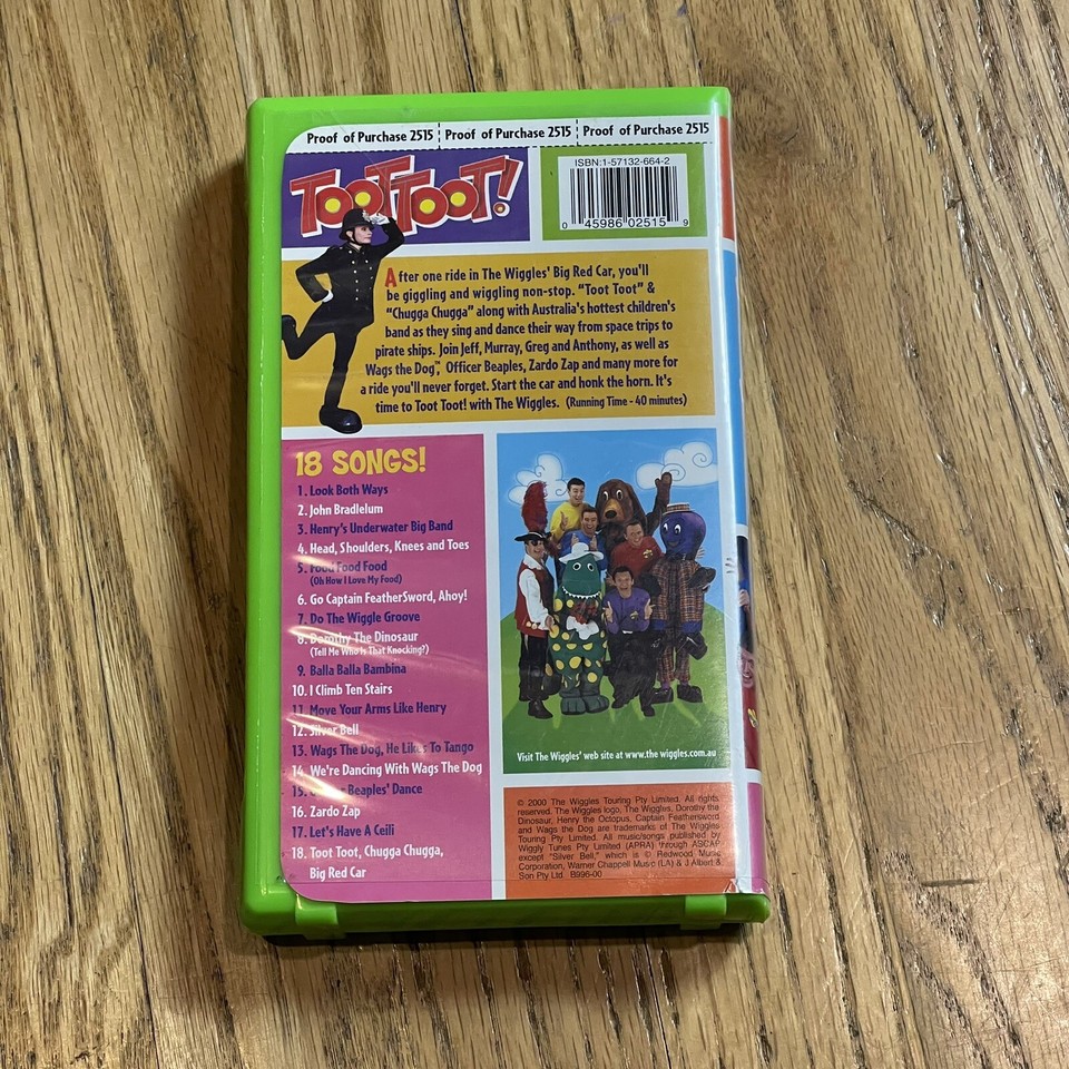 The Wiggles: Toot Toot VHS Video Movie Original Cast 18 Songs Greg ...