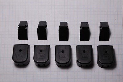 5pk NEW Factory Glock OEM Plus Two +2 Magazine Base Extension fits 9mm ...