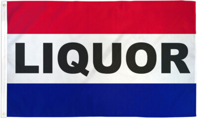 Liquor Flag 3x5ft Liquor Banner Bandera Bebidas Drinks Concessions Flag ...