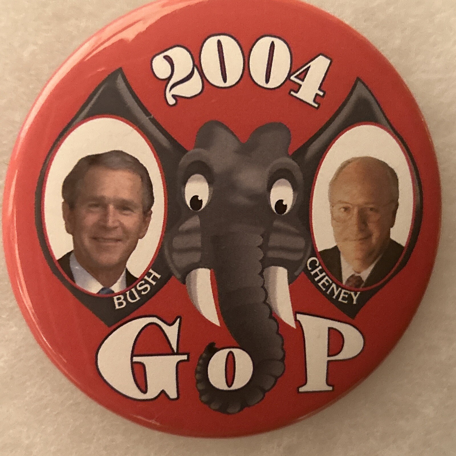 2004 Bush Cheney GOP elephant ears jugate 3” pinback button pin | eBay