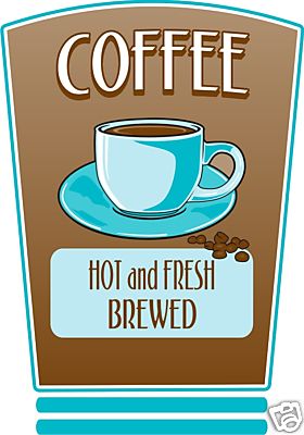 Coffee Decal 14" Java Restaurant Concession Drink Food Truck Vinyl ...