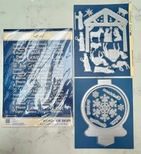 Tattered Lace Dies & Embossing Folder. Nativity Scene, Snow Globe ...