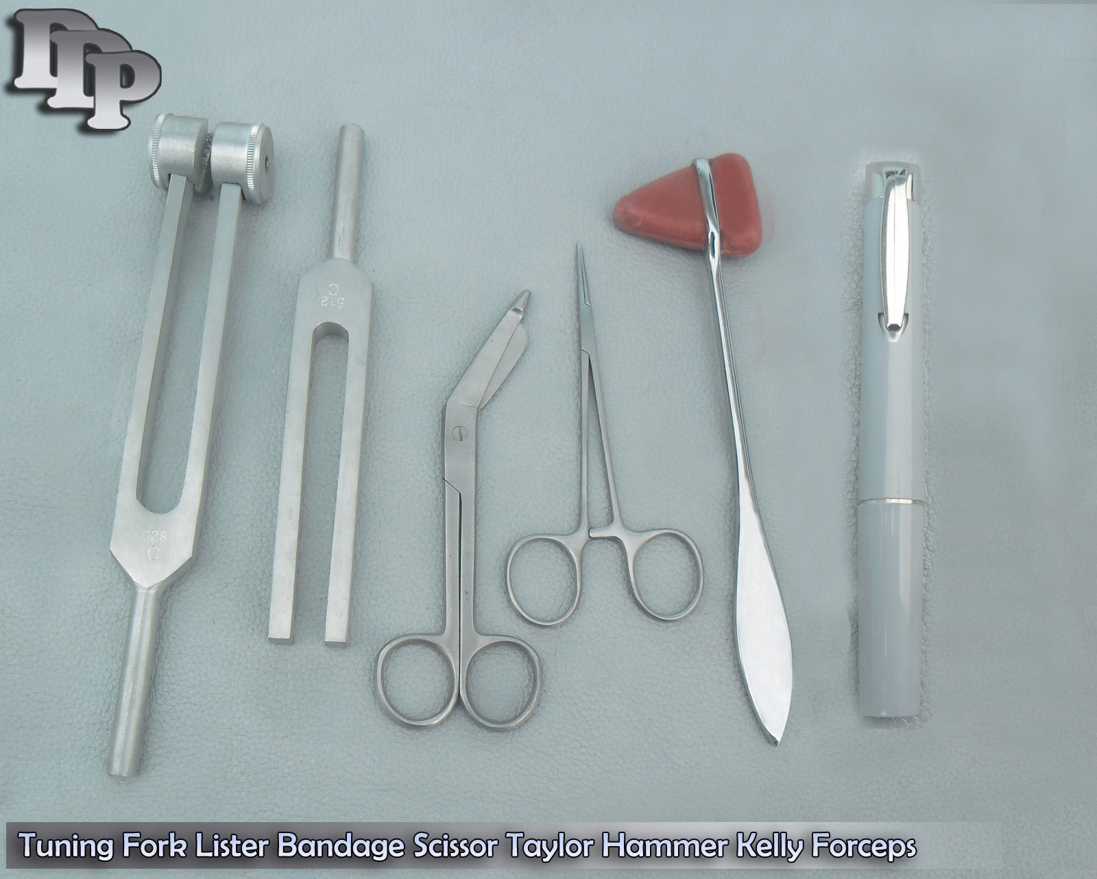 Tuning Fork Lister Bandage Scissor Taylor Hammer Kelly Forceps 6 Pcs ...
