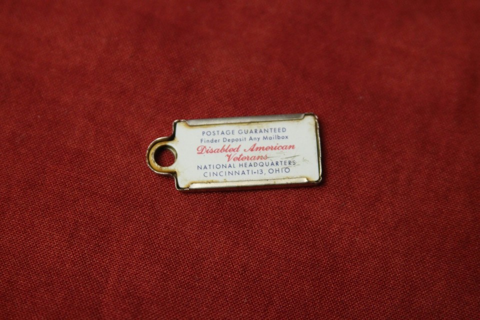 1966 Michigan Disabled American Veterans License Plate Tag Key Fob | eBay