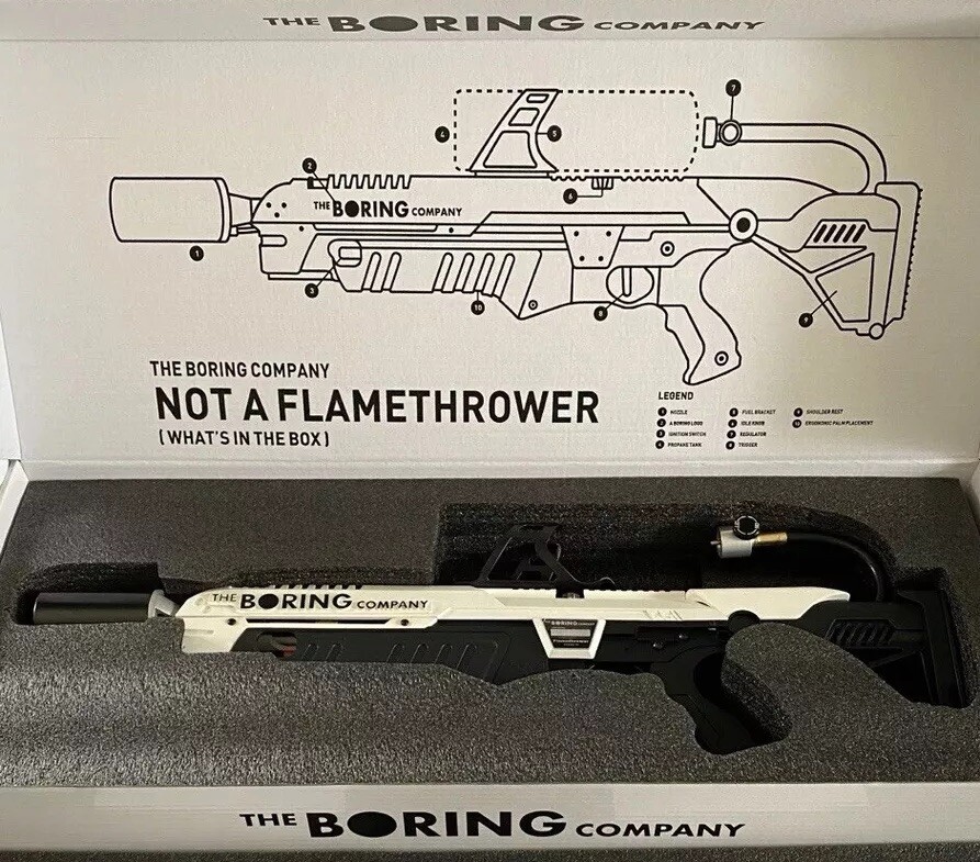Boring company Not A Flamethrower NEW | eBay