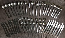 Tomodachi Ells by Hampton Forge 56 PC Flatware Set Wave 2 Cherry for ...