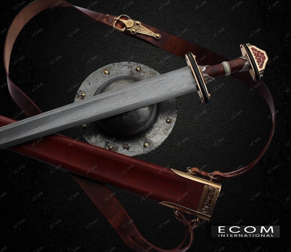 45" Sutton Hoo Sword, Anglo Saxon sword, Handmade Long Sword, Super ...