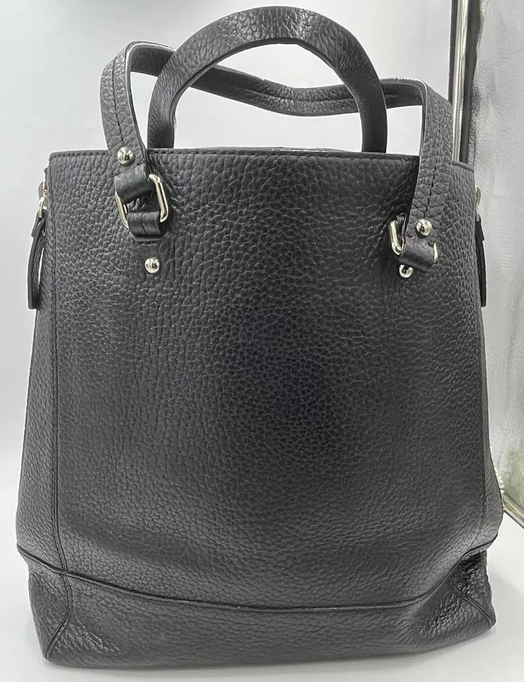 Kate Spade Lg Black Grove Court Thea Leather Tote Polka dot lining and ...