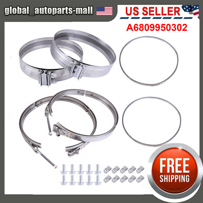 DPF Filter Clamp & Gasket Kit Detroit Engines A680950202 A6809950302 ...