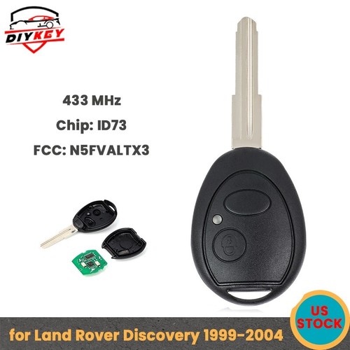 2 Button Remote Key Fob 433Mhz for Land Rover Discovery 1999 2000-2004 ...