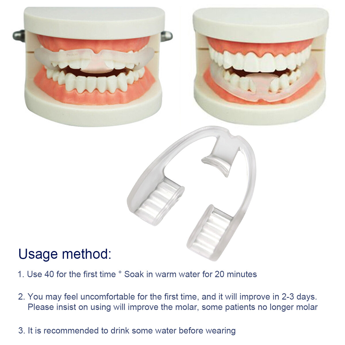 Night Time Anti Teeth Grinding Stop Snoring Protective Braces ...