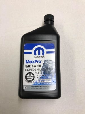 5W20 Mopar Engine Oil 0.946L 68218890AB MS-6395 for Jeep Chrysler Dodge ...