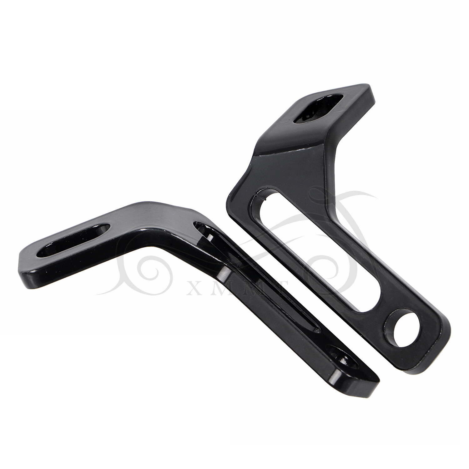 Pair Black Rear Tie Down Brackets For Harley Touring Street Road Glide ...