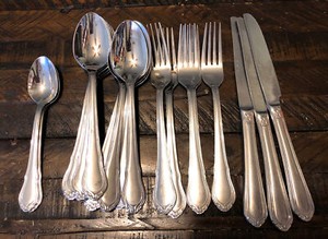 Hampton Silversmiths stainless LAUREN Frosted 22 pieces | eBay