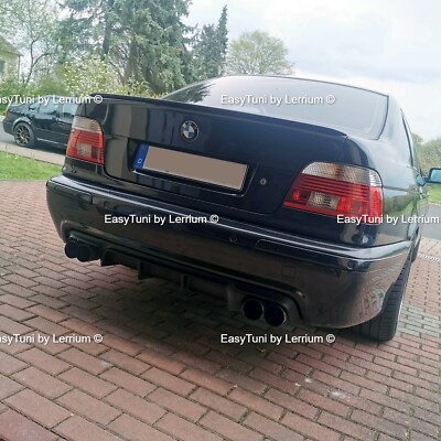 BMW E39 M sport rear diffuser textured twin exhaust abs plastic video ...