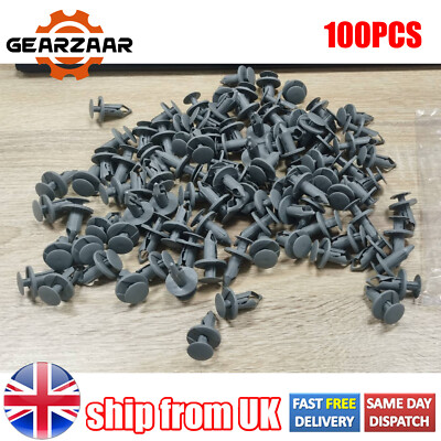 100x Longer Long Trim Panel Clips Grey Carpet Lining For VW Transporter ...