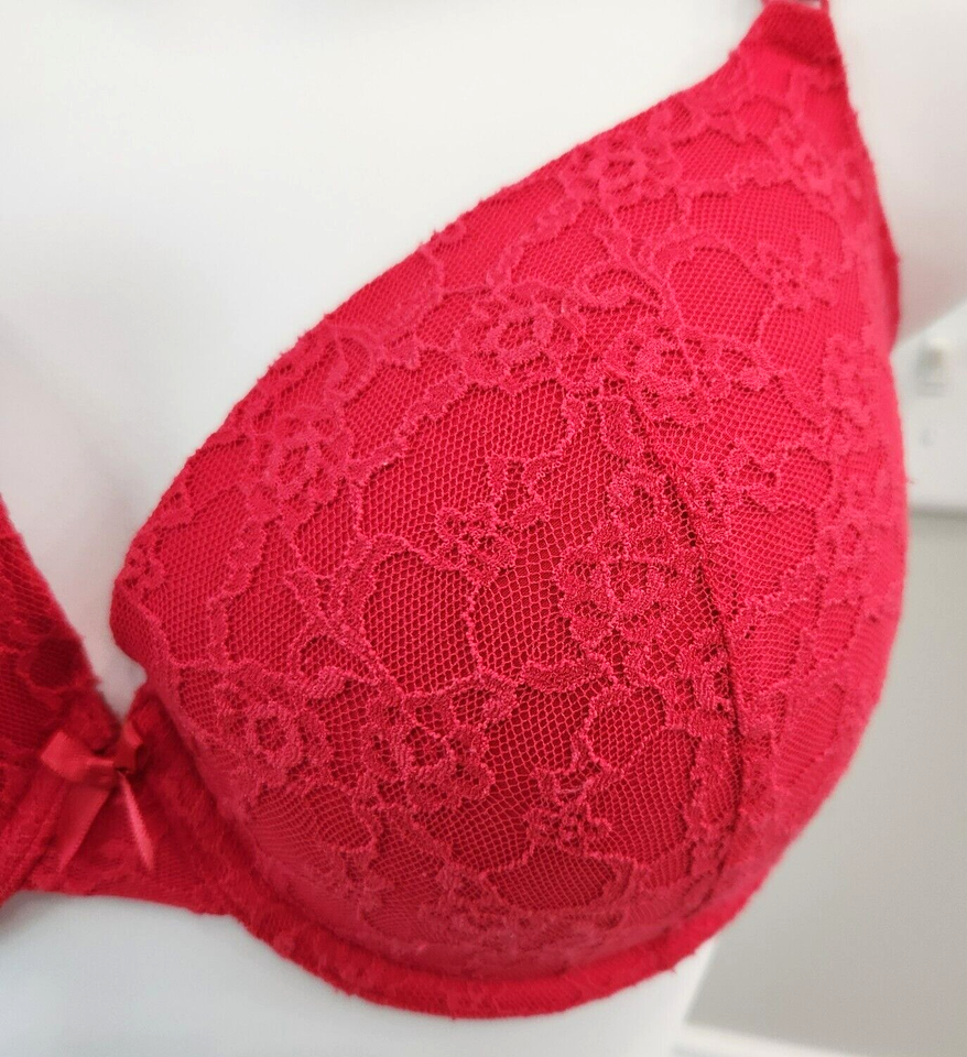 Victoria’s Secret Perfect Coverage Convertible Bra Coral Lace 34DD ...